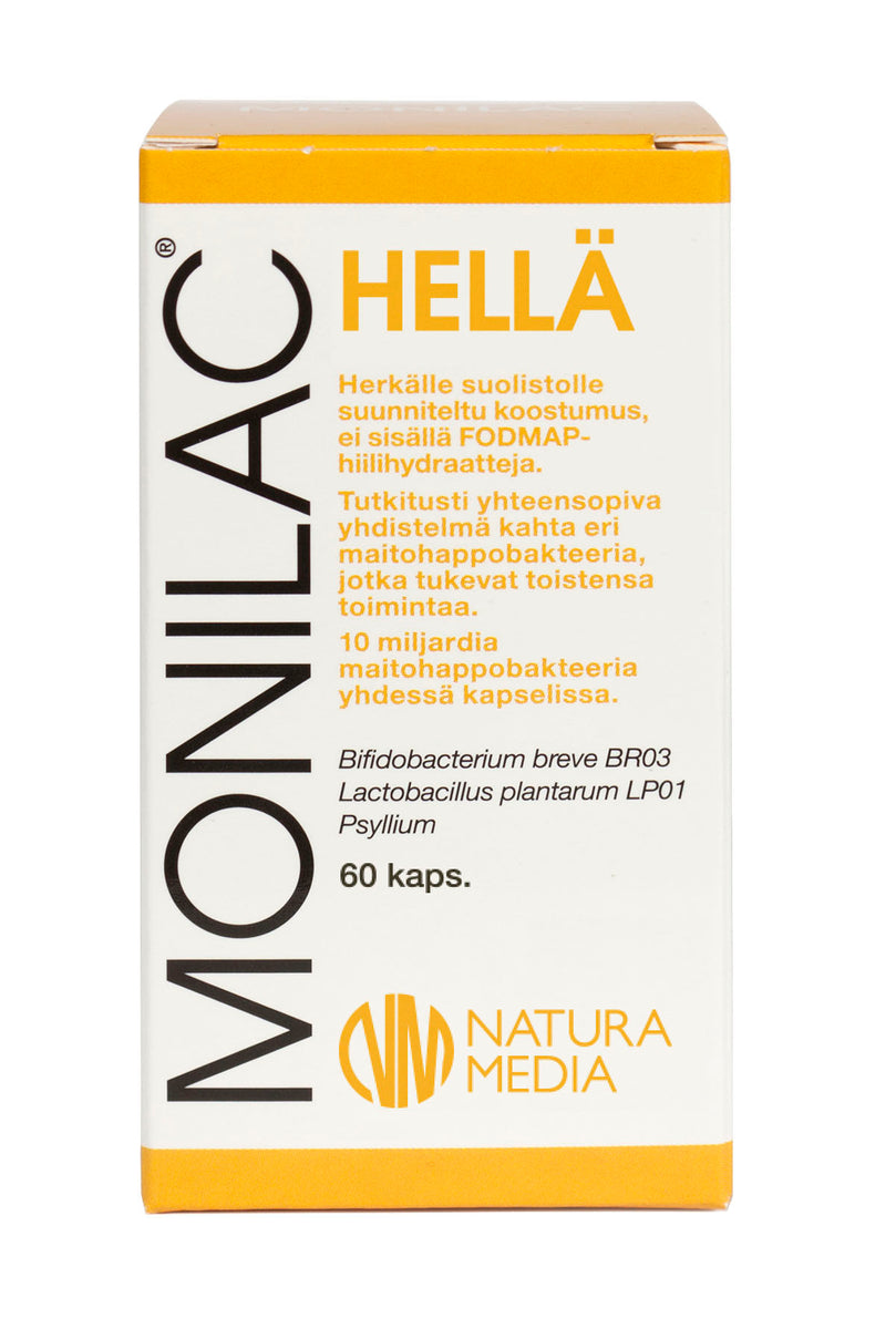 Mjölksyrabakterier för tarmen – Monilac® Hellä, 60 g – Happy Food Store